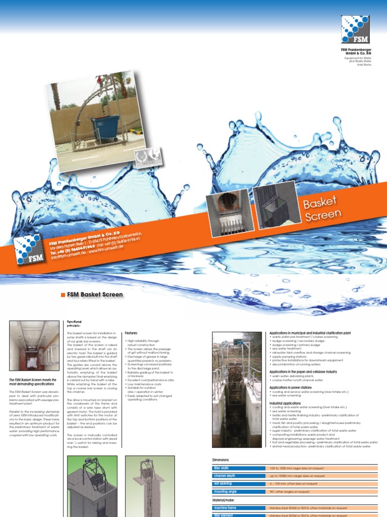 Catalog-Basket Screen | PDF | Stainless Steel | Environmental Engineering