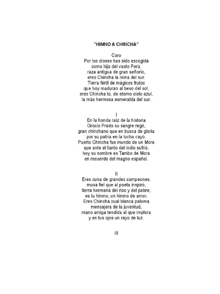 Himno A Chincha | PDF