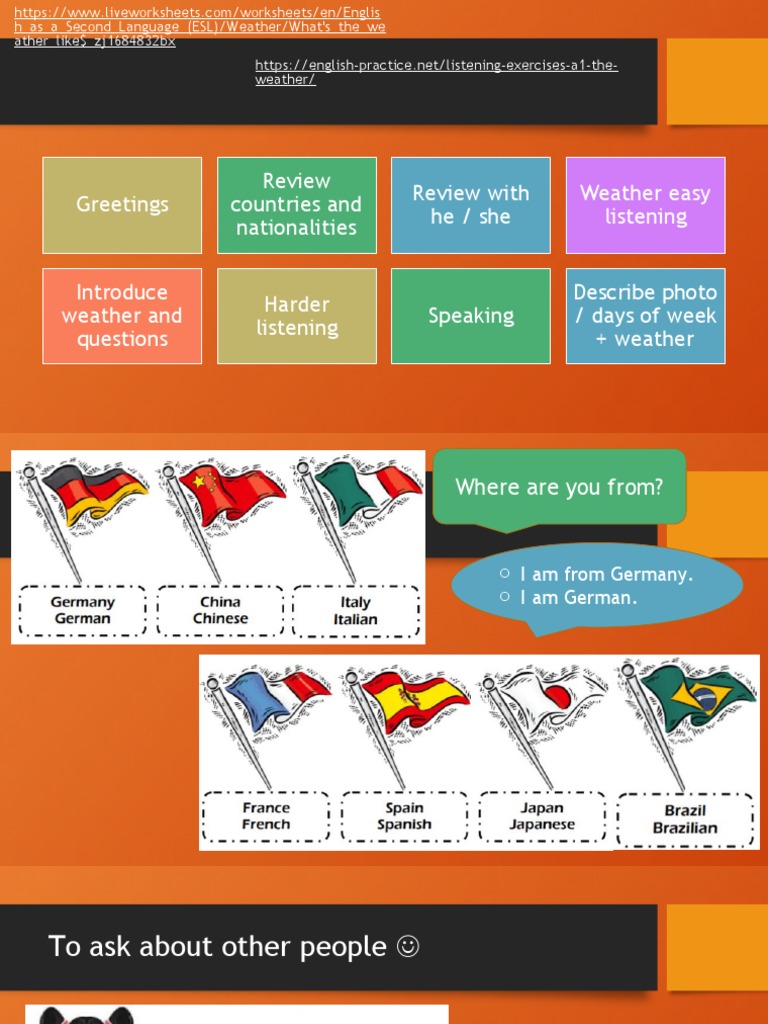 Weather ESL Beginner | PDF | Language Arts & Discipline