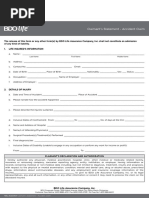 BDO Life - Life Insurance Policy Benefit Instruction Form | PDF ...