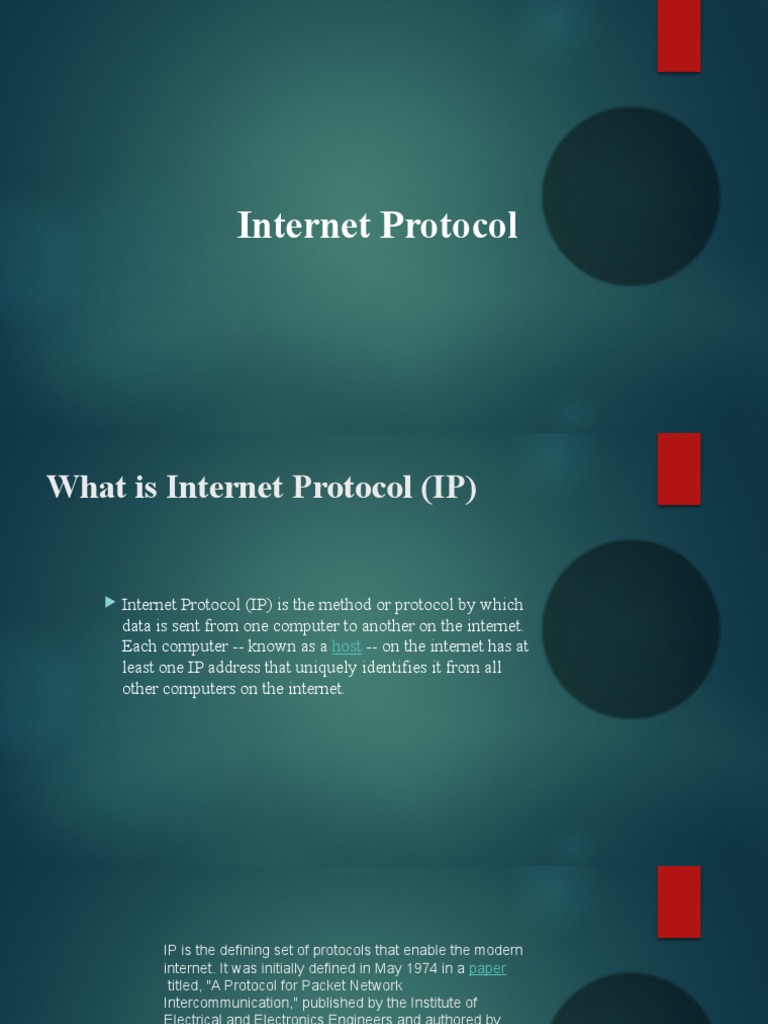 What Is Internet Protocol (IP) | PDF | Internet Protocol Suite ...