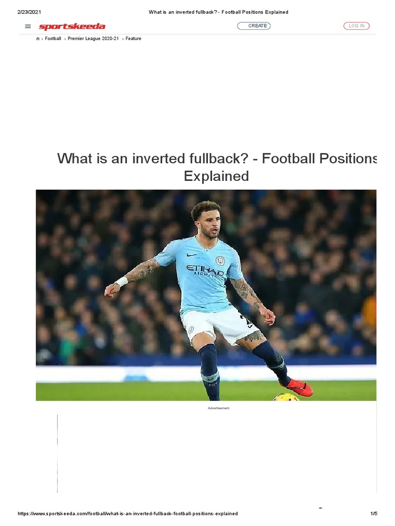 What Is An Inverted Fullback - Football Positions Explained | PDF ...