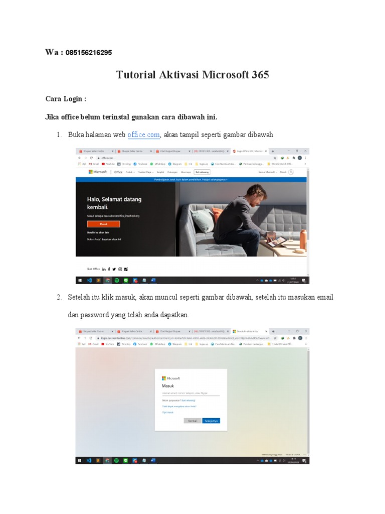 Tutorial Install Dan Aktivasi Office 365 - Lisensi - Id | PDF