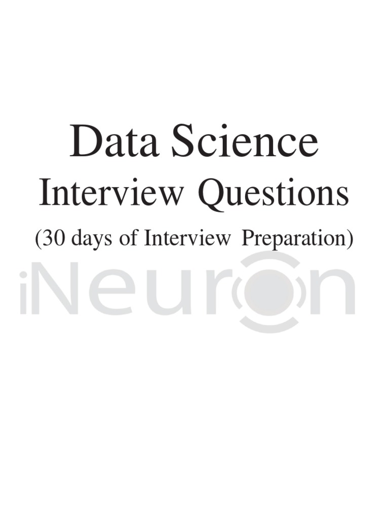 Data Science Interview Questions | PDF | Machine Learning | Coefficient Of Determination