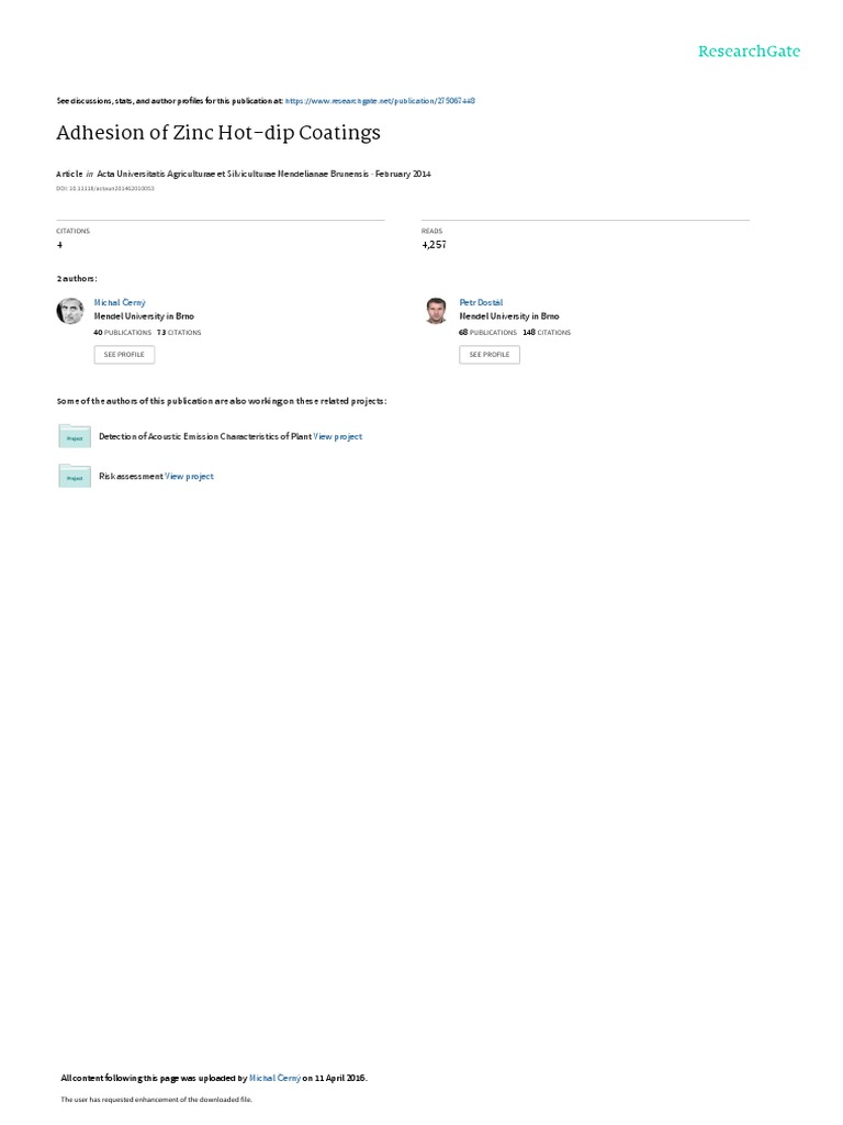 Adhesion Coat. | PDF | Galvanization | Corrosion