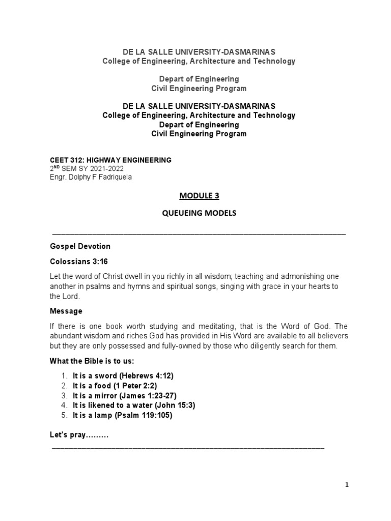 Module 3 Queueing Models | Download Free PDF | Traffic | Probability ...