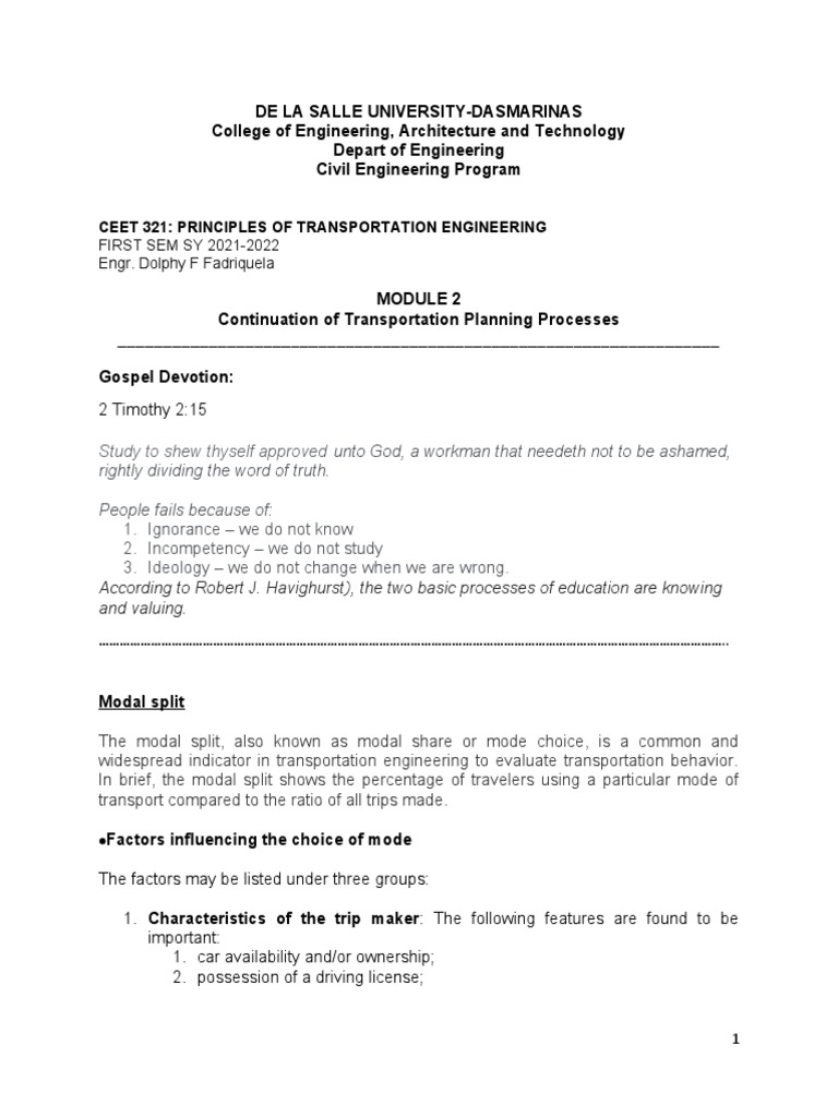 Module 2 | Download Free PDF | Transport