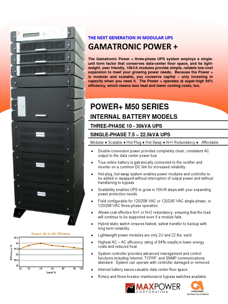 Gama Power m50 Internal Battery Brochure | PDF | Alternating Current ...