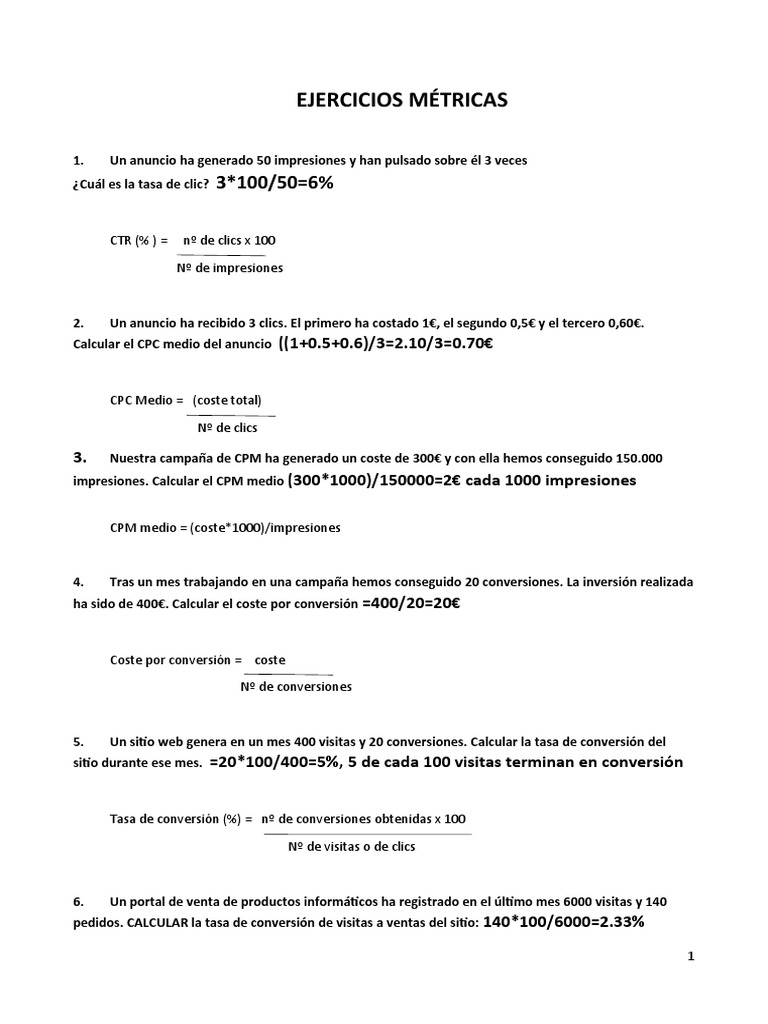 Ejercicios Resueltos Metricas | PDF | Economias