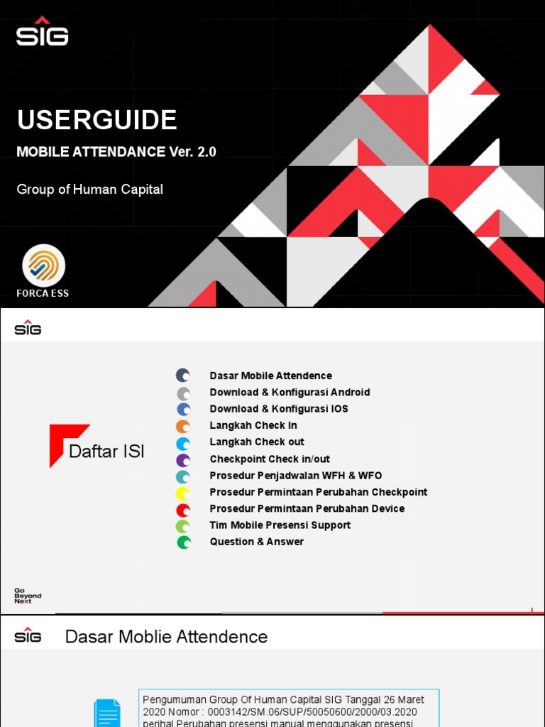 Rilis-Userguide Mobile Attendance SIG Ver 2.0 | PDF