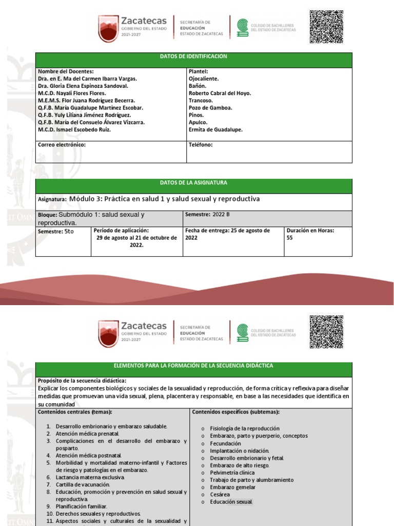 Planeación de Referencia HySC MIII-Sm1-2022B | PDF | El embarazo ...