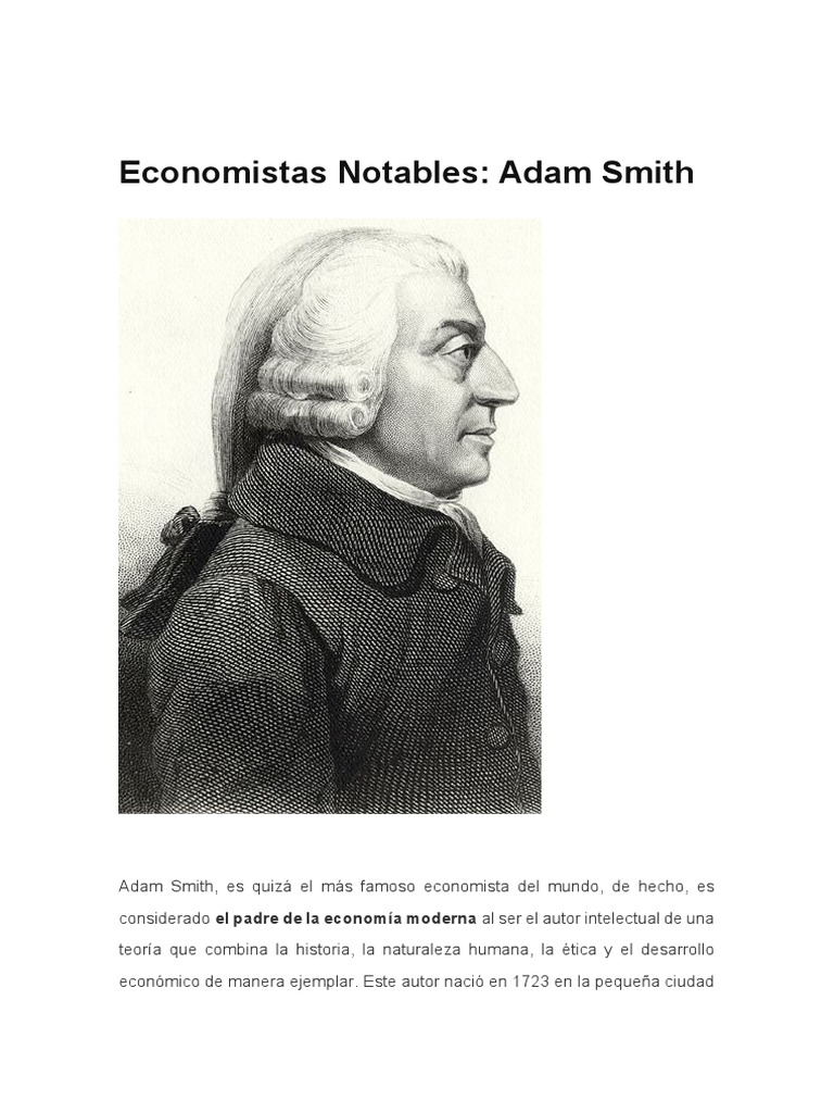 Adam Smith: Padre de la Economía Moderna | PDF | Adam Smith | La ...