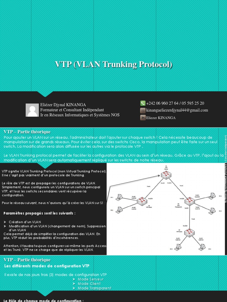 VTP (VLAN Trunking Protocol) | PDF | Télécommunications | Protocoles de communication