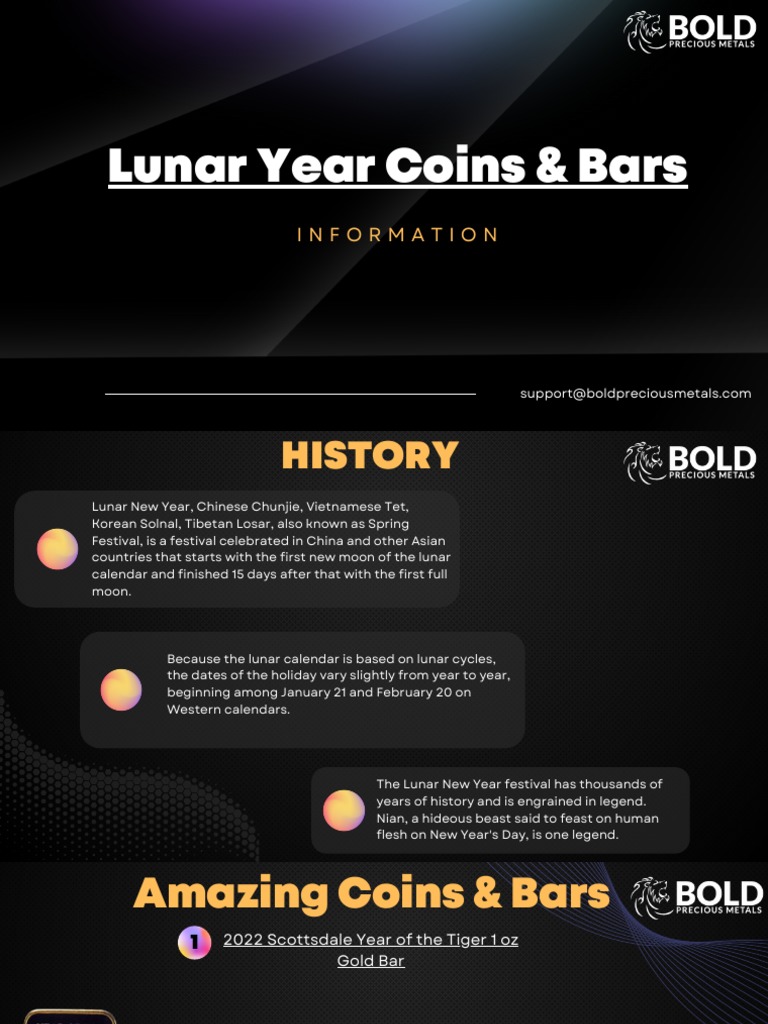 Lunar Silver Coins and Bars - BOLD Precious Metals | PDF