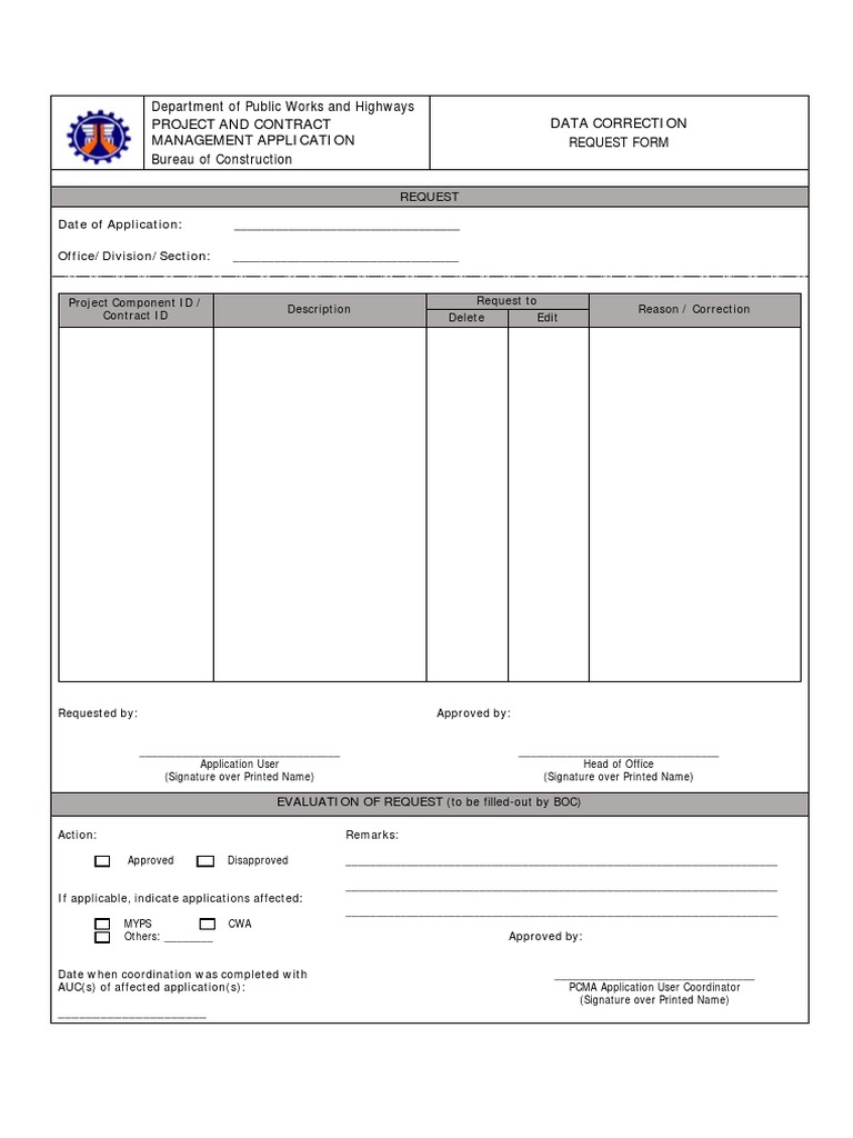 DCR Form | PDF