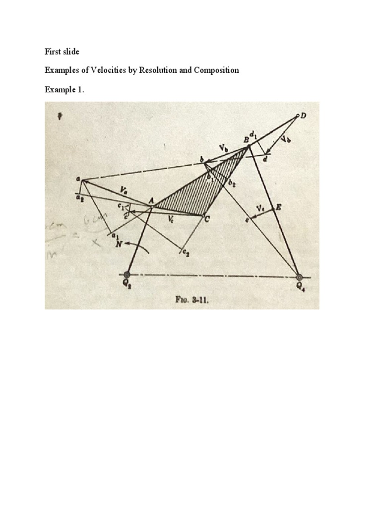 First Slide Examples of Velocities by Resolution and Composition Example 1 | PDF | Physical ...