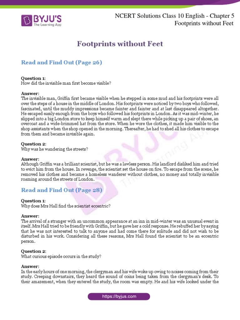 Ncert Solutions Feb 2021 Class 10 English Supplementary Footprints ...