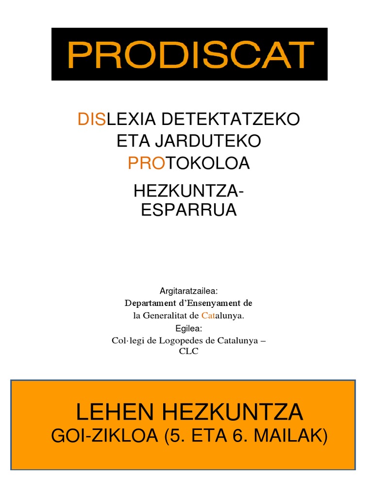 Prodiscat 4.deteccion 3º Ciclo Eus 1 | PDF