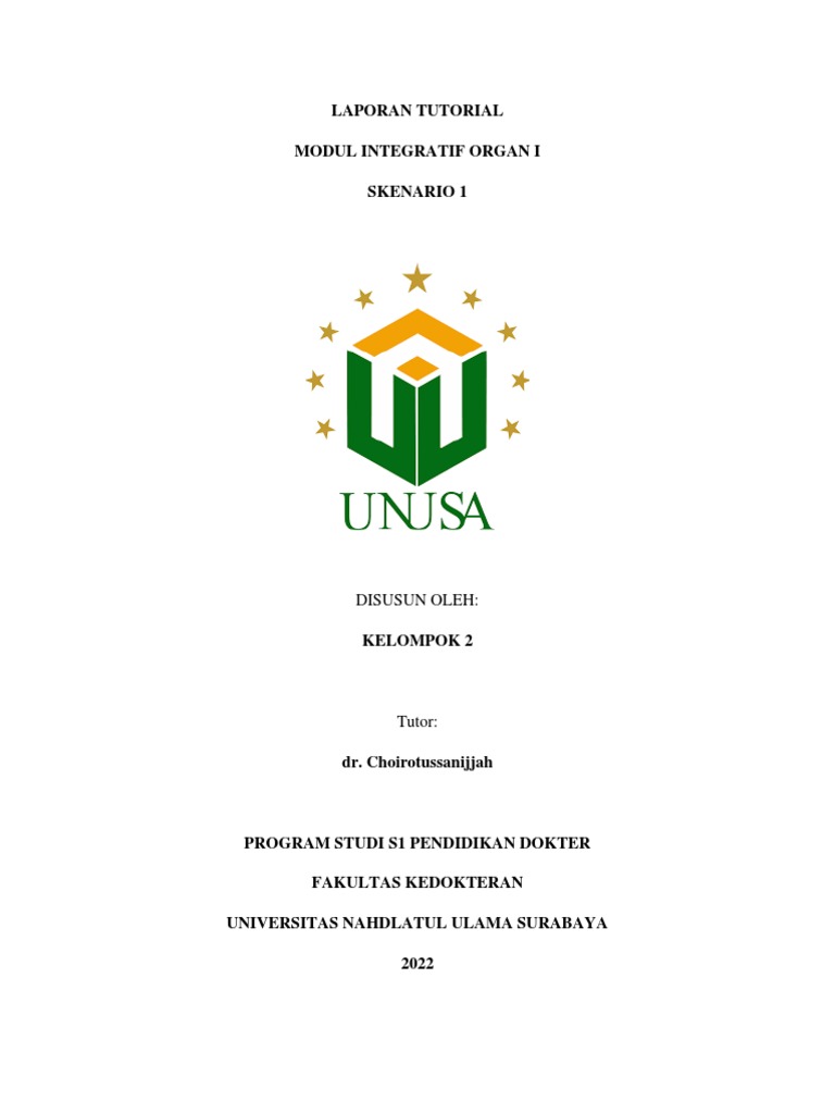 Laporan Tutorial Integratif Organ 1 - Skenario 1 | PDF