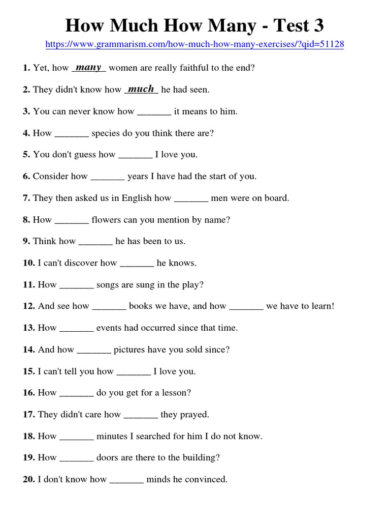 How Much e How Many | PDF