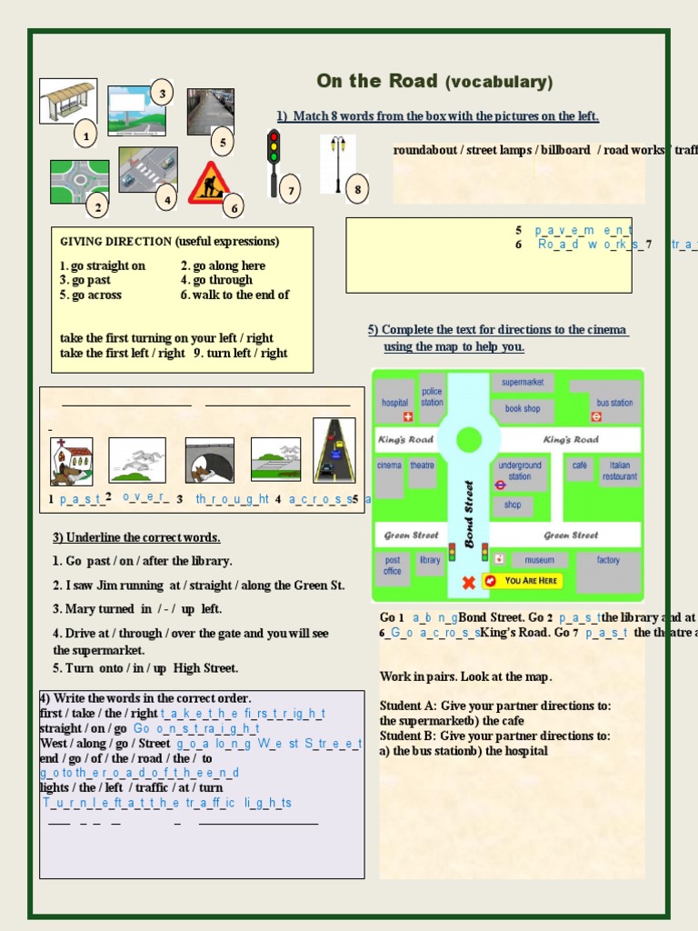 On The Road Vocabulary | PDF | Human Communication | Linguistics