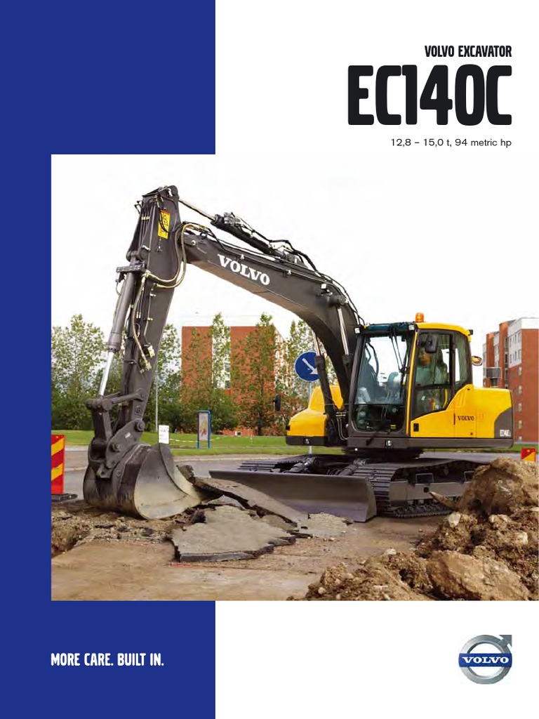 Volvo EC140C Excavator Specs | PDF | Horsepower | Engines