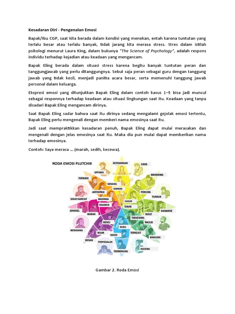 Kesadaran Diri (1) Roda Emosi | PDF