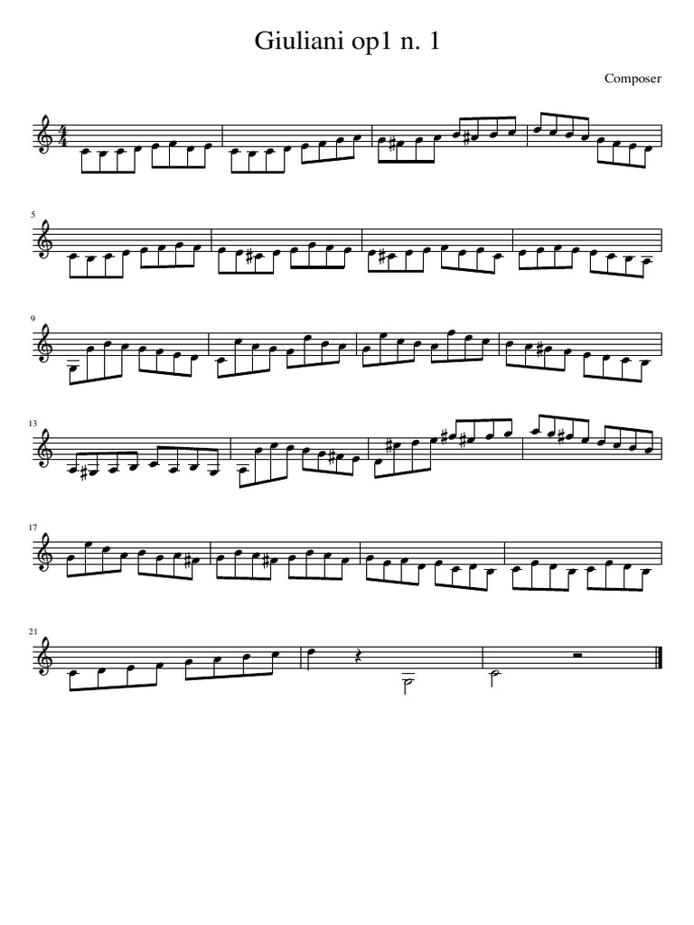 Giuliani Op1 N. 1 | PDF