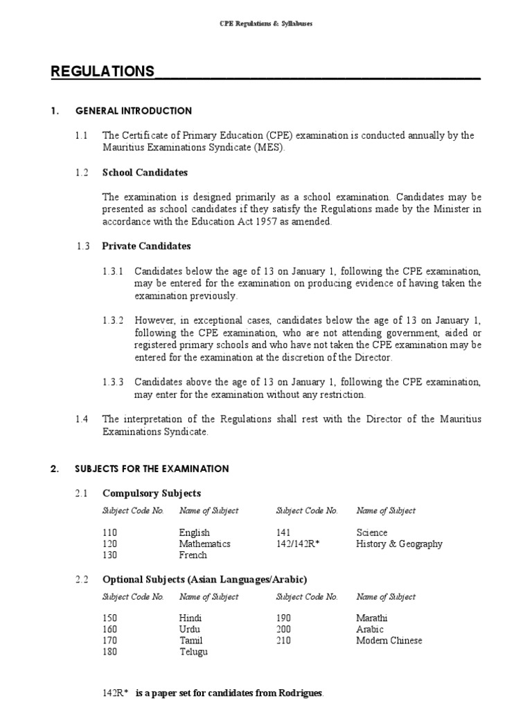2008 Cpe Regulations | PDF | Test (Assessment) | Government
