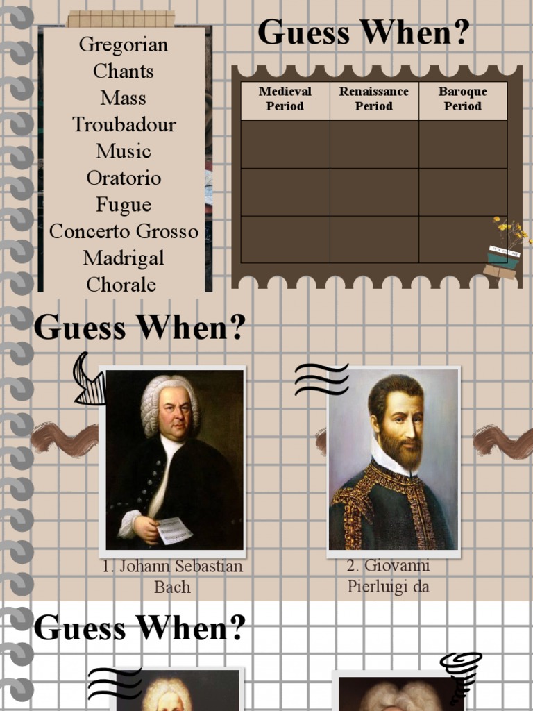 Q1 MUSIC - Music of The Medieval, Renaissance, and Baroque Period | PDF ...