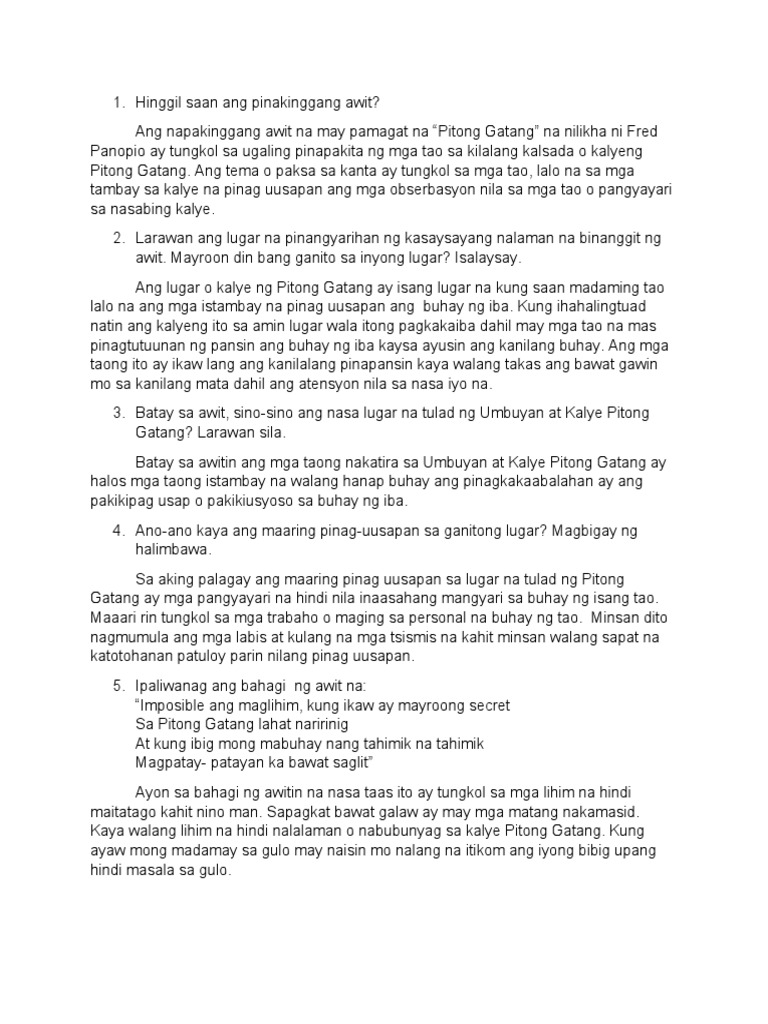 ESSAY - FILIPINO | PDF