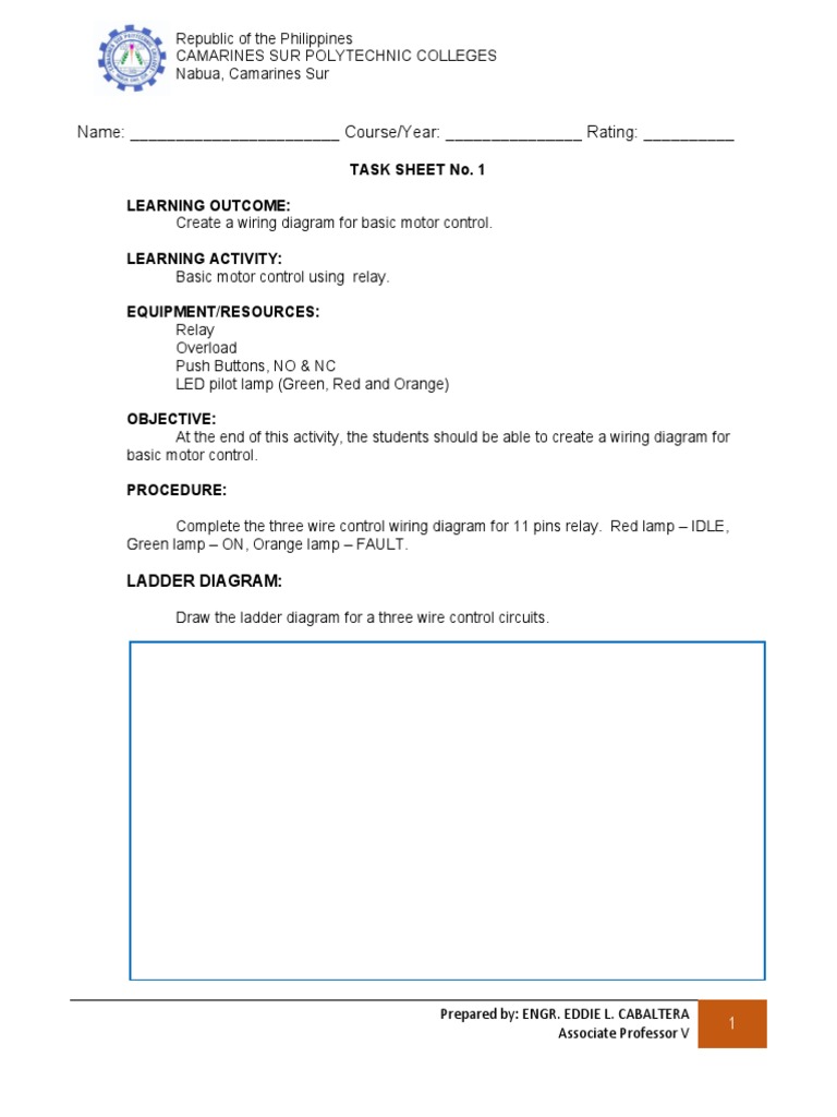Task Sheet (1-3) | PDF | Relay | Electronics