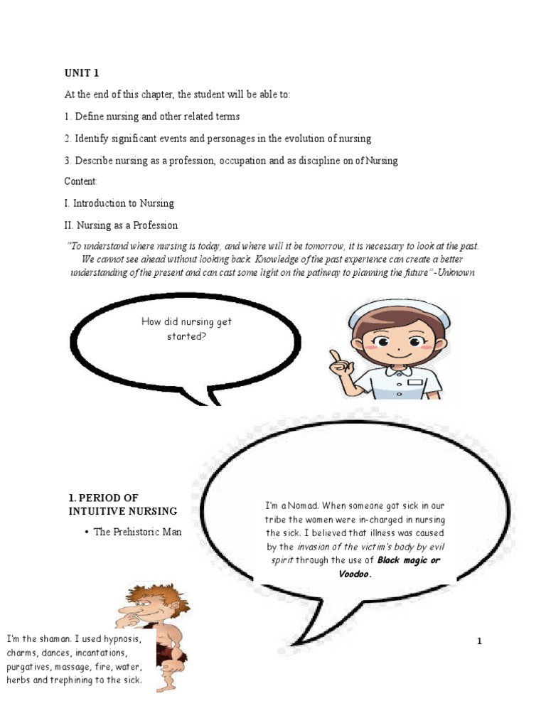 The Evolution of Nursing: From Intuitive Care to a Profession | PDF ...