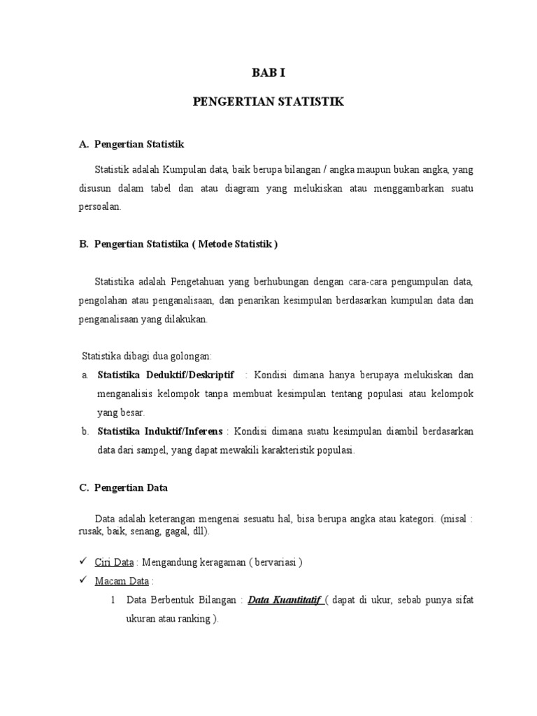 2 Pengantar Statistika Deskriptif | PDF
