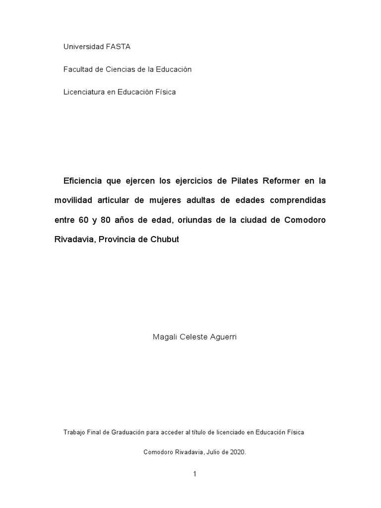Aguerri Magali TFG E8 Terminado | PDF | Articulación | Músculo esquelético