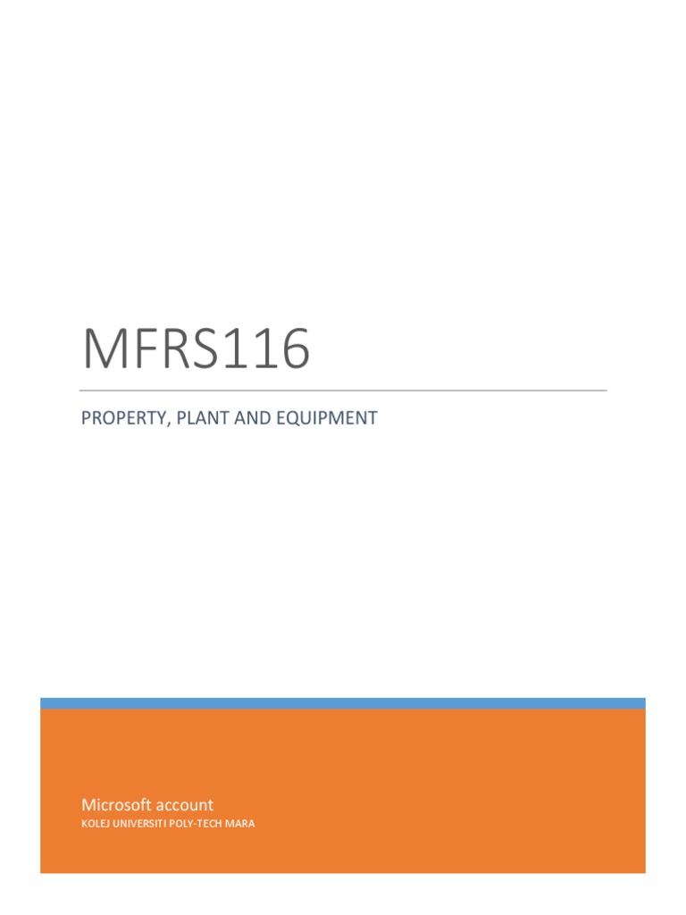 Ppe MFRS116 (Part 1) | PDF | Fair Value | Cost