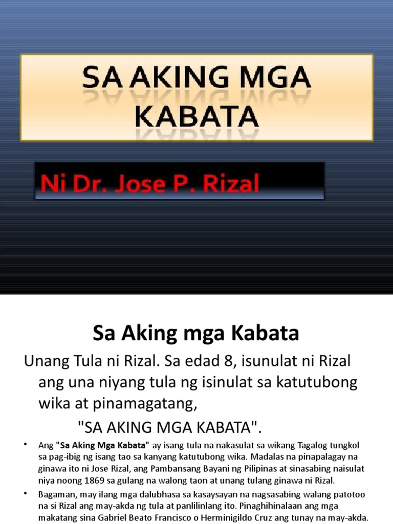 Sa Aking Mga Kabata Rizal's Retraction | PDF