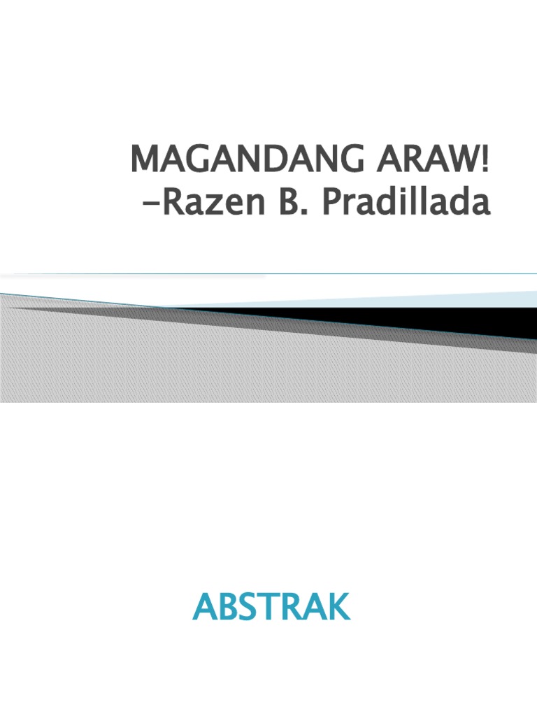 Ano Ang Abstrak | PDF