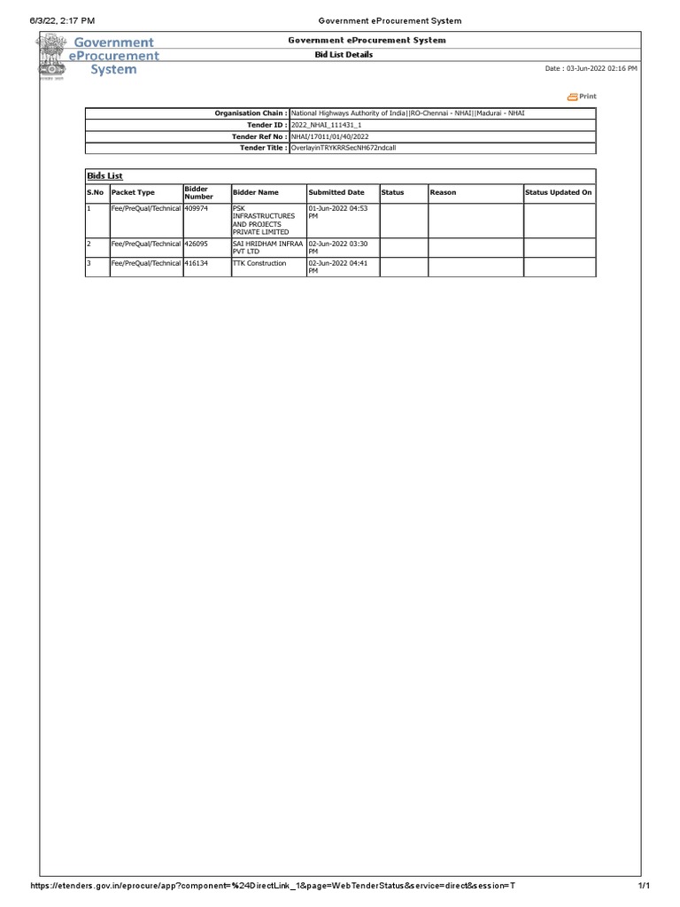 Government Eprocurement System | PDF