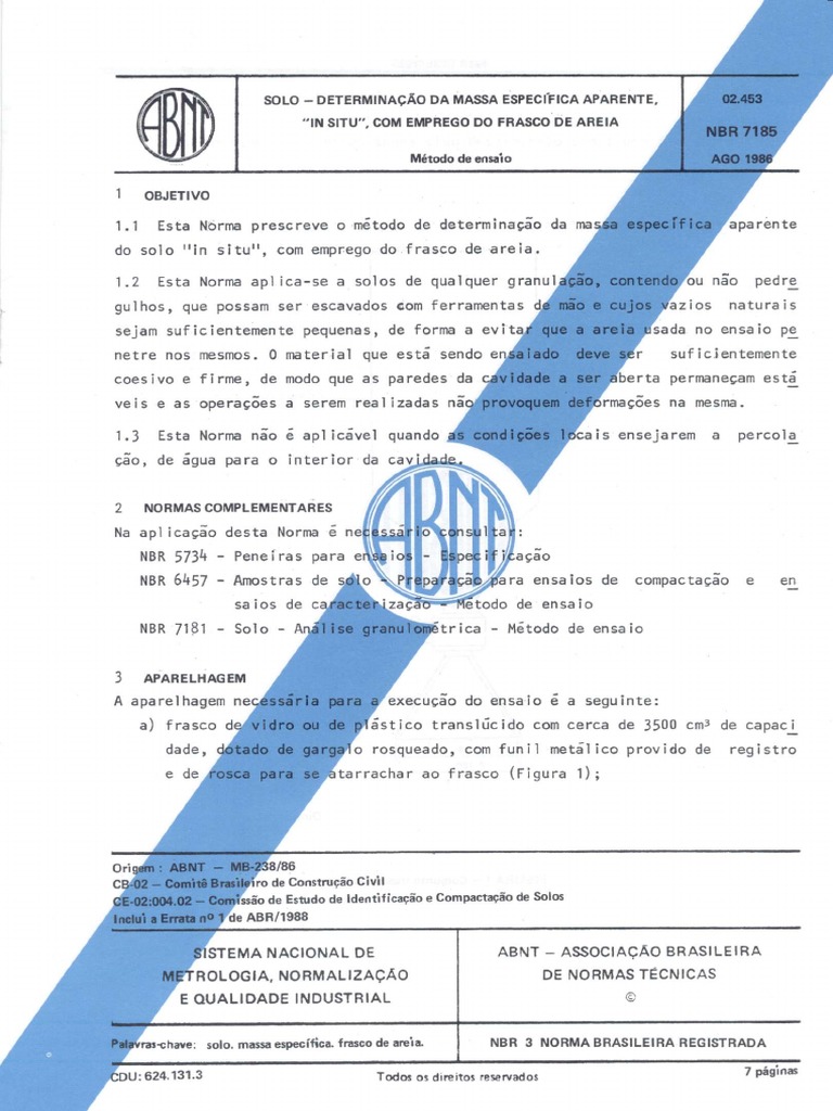NBR 7185 | PDF