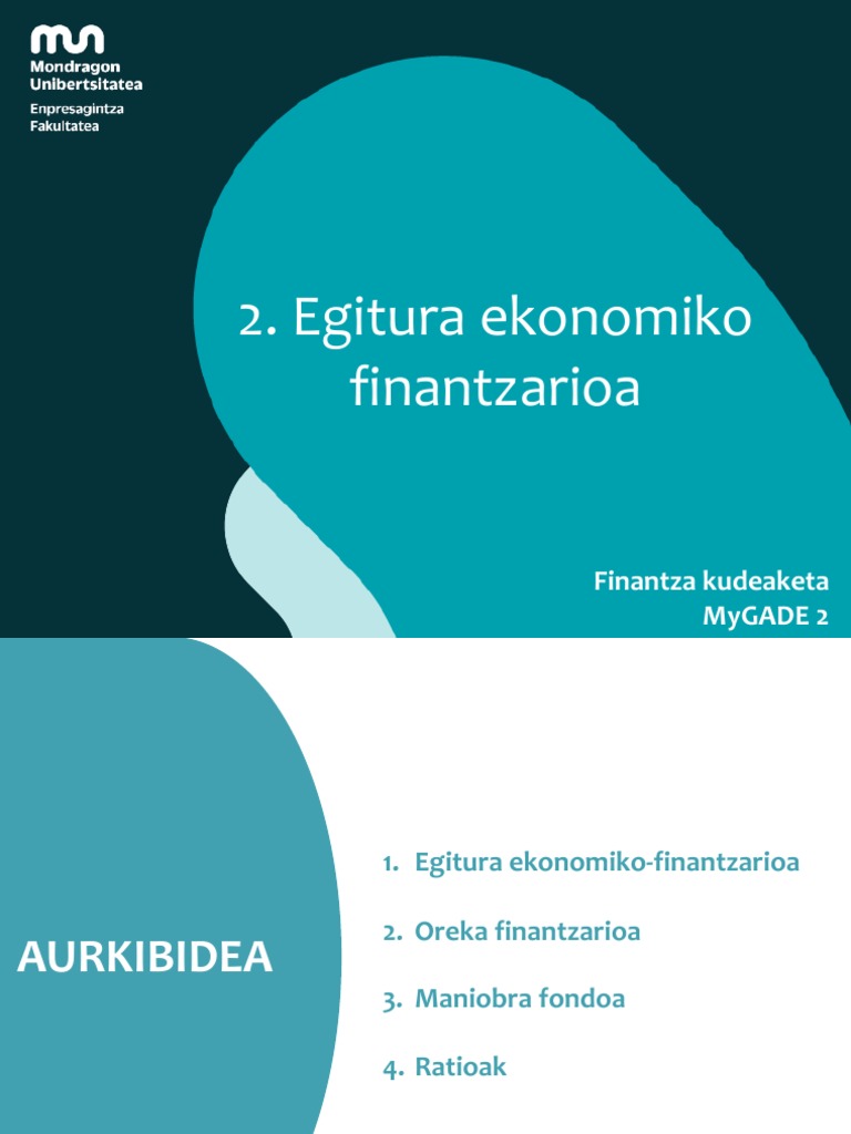 2.GAIA - Egitura Ekonomiko Finantzarioa | PDF