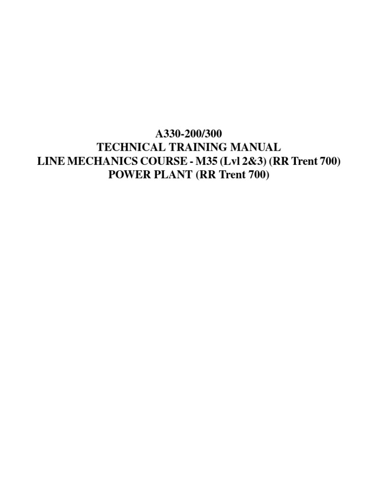 ATA 70 POWER PLANT (RR Trent 700) | PDF | Mechanical Engineering | Machines