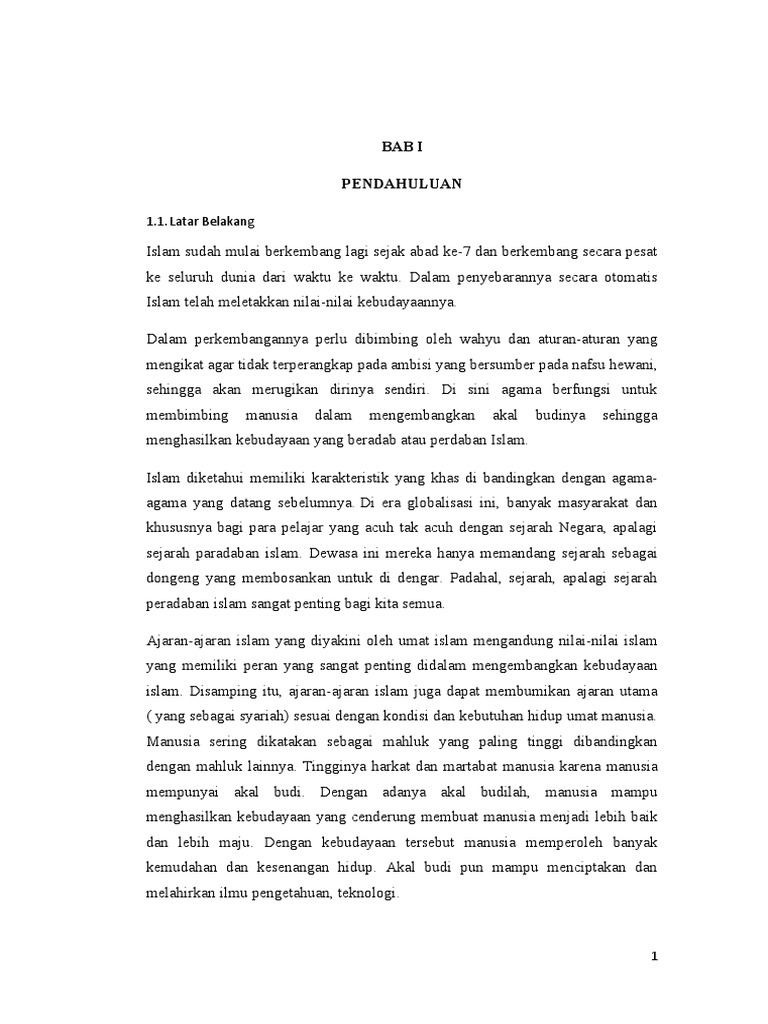 Contoh Isi Makalah 1 | PDF