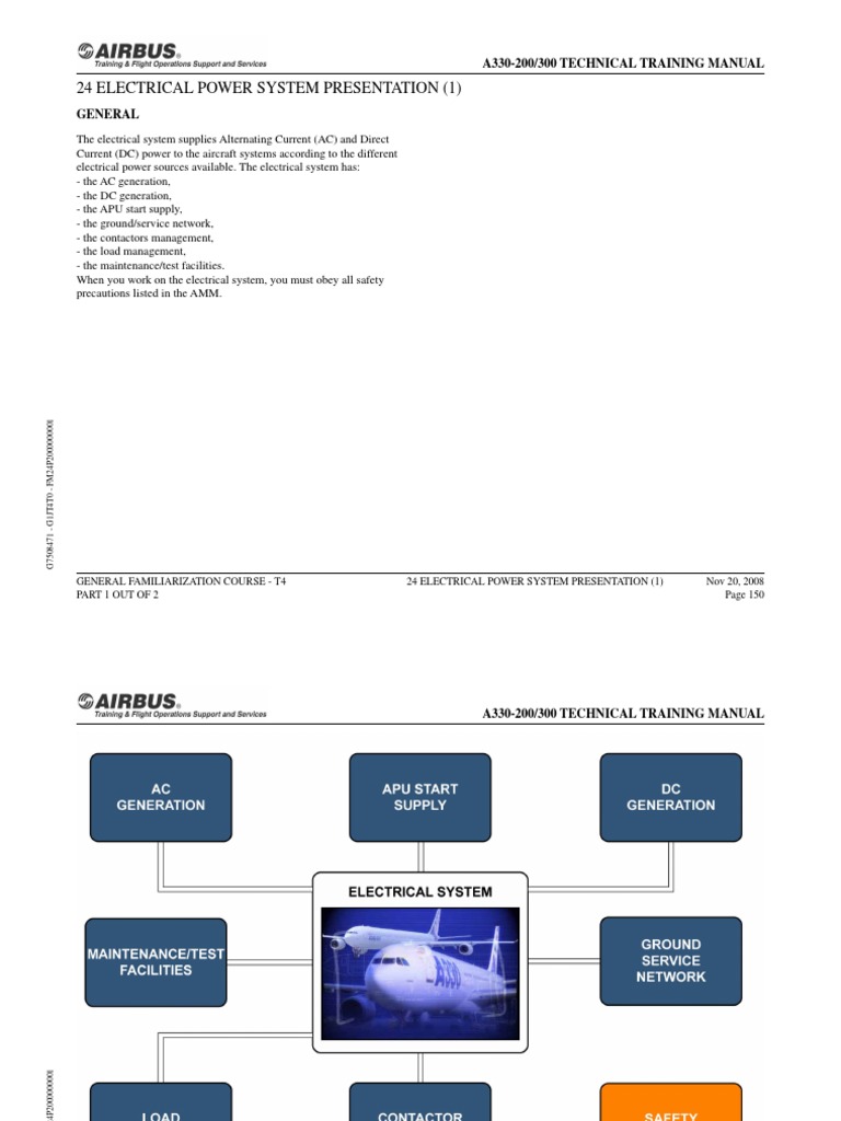 A330 Electrical Power System Overview | PDF | Electric Power System ...
