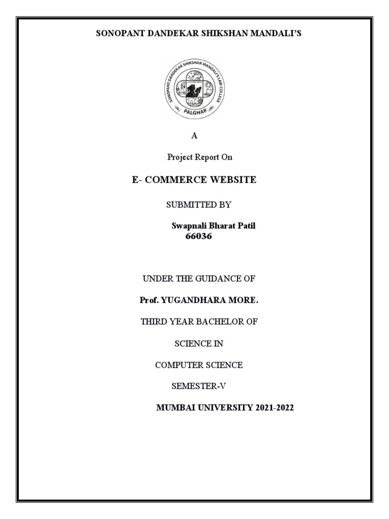 E Commerce Project Pdf Html World Wide Web