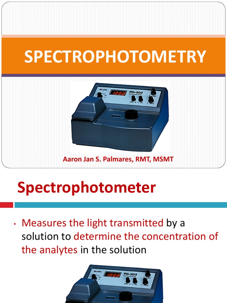 Spectrophotometry 1 | PDF | Spectrophotometry | Absorbance