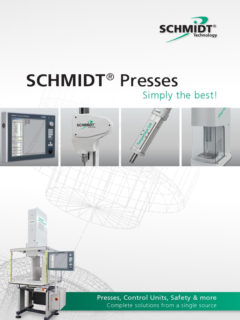 SCHMIDT-Presses en | PDF | Automation | Rivet