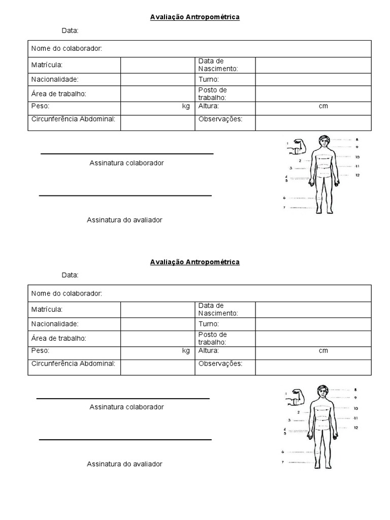 Avaliação Antropométrica | PDF Avaliação Antropométrica | PDF