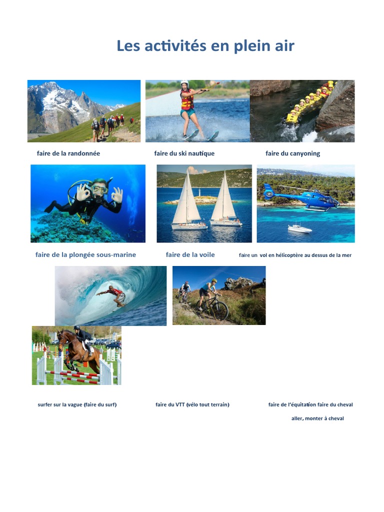 Activités de plein air variées | PDF | Jeu de plein air | Sports ...