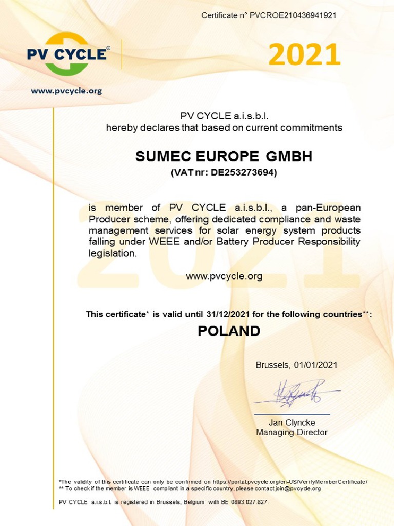 Sumec Europe GMBH - Roe - PL - 2021 | PDF